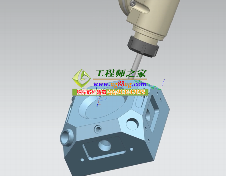 UG12.0万向角度头侧铣头编程及对刀操作视频教程_工程师之家